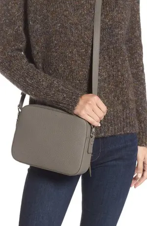 ALLSAINTS Captain Square Leather Crossbody Bag