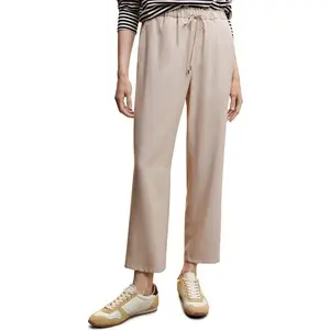 Mango Flowy Pants With Drawstring Waist