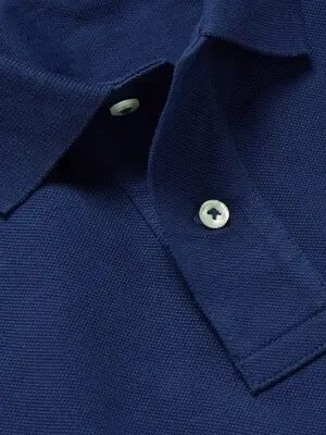 Polo Ralph Lauren Slim-fit Cotton-piqué Polo Shirt - Blue