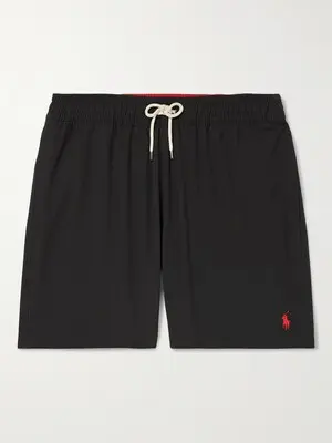 Polo Ralph Lauren Traveler Straight-leg Mid-length Swim Shorts - Black