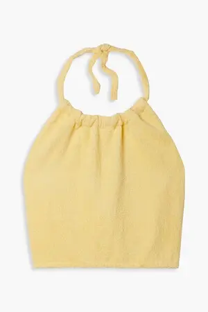 Terry Towelling Il Passo Cropped Cottonterry Halterneck Top