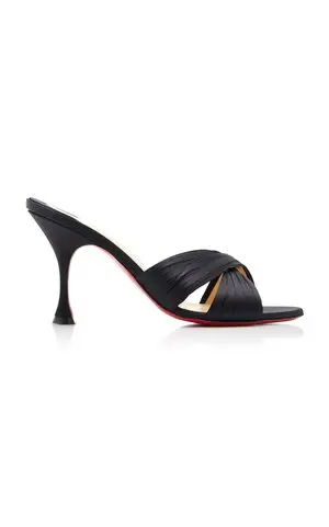 CHRISTIAN LOUBOUTIN Nicol Is Back 85mm Crepe Satin Sandals - Black