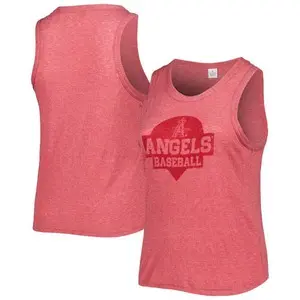 SOFT AS A GRAPE Los Angeles Angels High Neck Tri-blend Tank Top