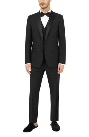 Dolce & Gabbana Regular Martini Fit 3-piece Wool Blend Tuxedo - Blue