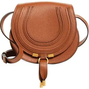 Chloé Small Marcie Leather Crossbody Bag - Tan