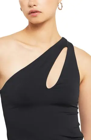 GREY LAB Cutout One-shoulder Bodysuit