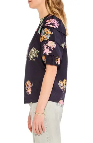 NIC+ZOE Bright Spot Smocked Neck Top