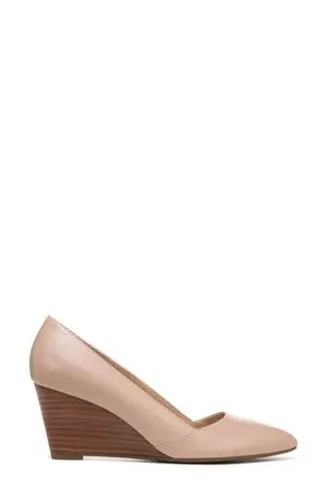 Franco Sarto Frankie Leather Wedge Pump - Ballet