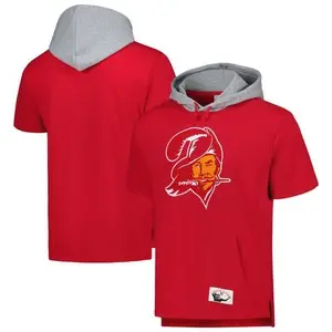 Mitchell & Ness Tampa Bay Buccaneers Postgame Short Sleeve Hoodie - Red