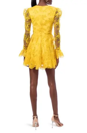 HELSI Lily Sequin & Lace Long Sleeve Minidress