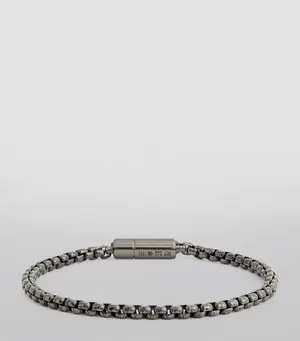 Tateossian Rhodium-plated Box Chain Bracelet