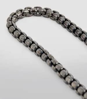 Tateossian Rhodium-plated Box Chain Bracelet
