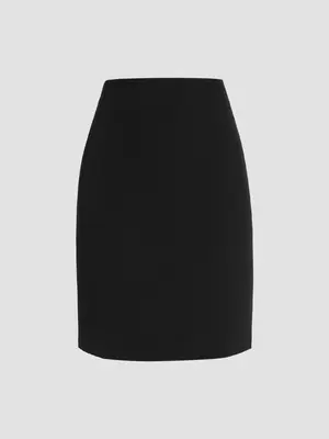 Giorgio Armani Silk Pencil Skirt Black