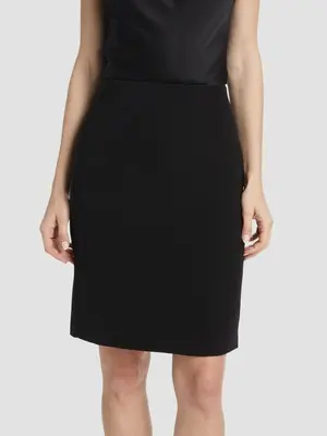 Giorgio Armani Silk Pencil Skirt - Black