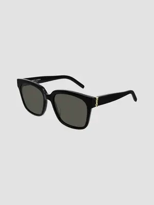 Saint Laurent Sl M40 Signature 54mm Squared Sunglasses - Black