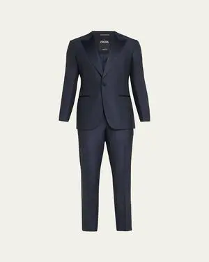 Zegna Sartorial Wool And Silk Tuxedo - Navy Solid