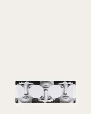 FORNASETTI Rectangular Tray - Tema E Variazioni N.149 Blackwhite