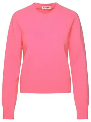 TWINSET Crew Neck Wool-Cashmere Sweater Pink