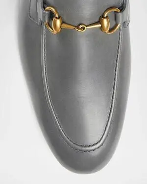 Gucci Gucci Jordaan Leather Loafer Graphite Grey