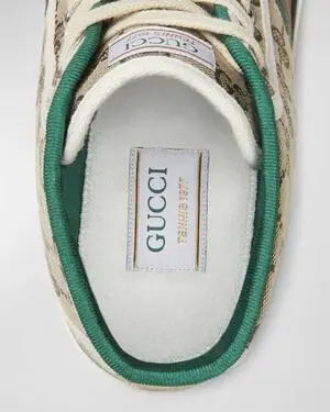 Gucci Apos;s Tennis 1977 Canvas High-top Sneakers - Brown