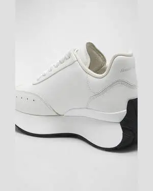 Alexander McQueen Sprint Leather Logo Runner Sneakers