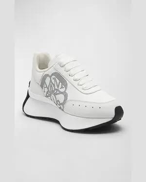 Alexander McQueen Sprint Leather Logo Runner Sneakers