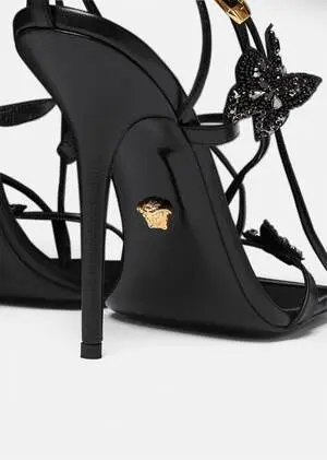 Versace Crystal Butterflies Metallic Sandals