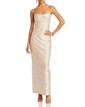 monique lhuillier champagne dress Monique Lhuillier Tulle Gown  Size: US 4