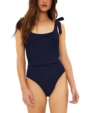 Beach Riot Beach Riot Sydney Belted One-Piece Swimsuit Navy