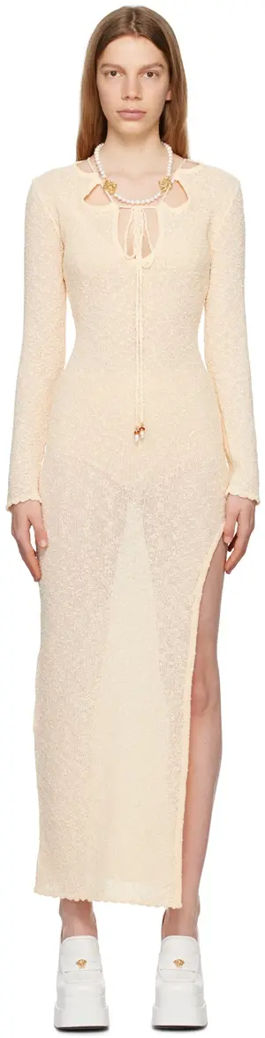 Casablanca Casablanca Cutout Maxi Dress - Ecru