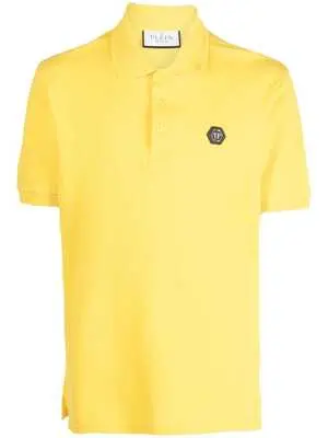 Philipp Plein Logo-print Short-sleeved Polo Shirt - Yellow