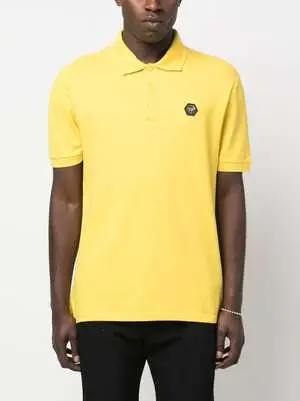 Philipp Plein Logo-print Short-sleeved Polo Shirt - Yellow