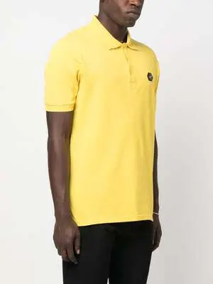 Philipp Plein Logo-print Short-sleeved Polo Shirt - Yellow