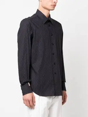 BILLIONAIRE Monogram-print Cotton Shirt