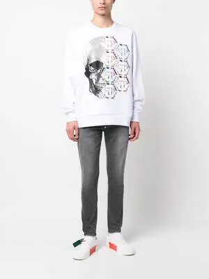 Philipp Plein Skull-print Crew-neck Sweatshirt