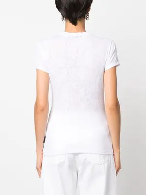 Philipp Plein Snakeskin-print Cotton T-shirt - White