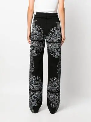 Philipp Plein Ripped Paisley-print Jeans