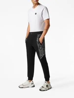 Philipp Plein Bandana-print Track Pants - Black