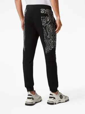Philipp Plein Bandana-print Track Pants - Black
