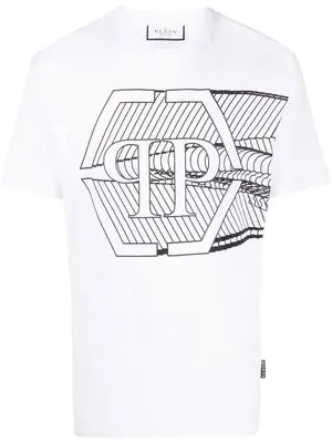 Philipp Plein Skull&bones Short-sleeved T-shirt - White