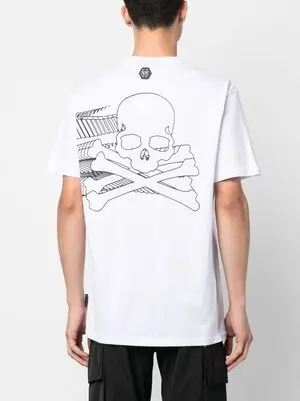 Philipp Plein Skull&bones Short-sleeved T-shirt - White