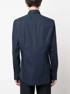 BILLIONAIRE Embroidered-motif Long-sleeve Shirt - Blue