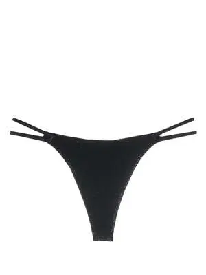 Philipp Plein Crystal-embellished Thong - Black