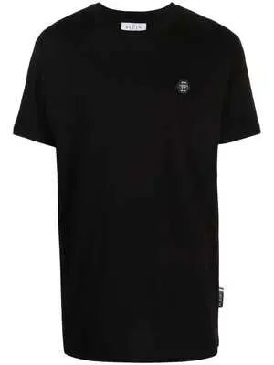 Philipp Plein Skull&bones-print Cotton T-shirt - Black