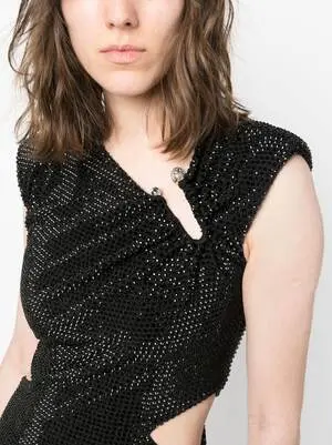 Philipp Plein Crystal-embellished Mini Dress