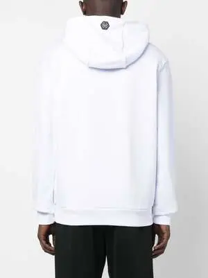Philipp Plein Paisley Teddy Bear Hoodie - White