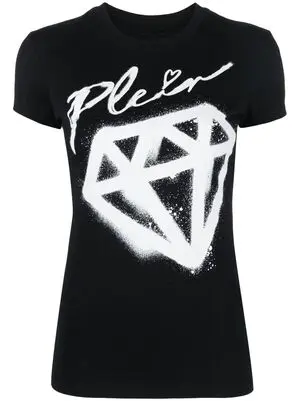Philipp Plein Graffiti Logo-print T-shirt - Black