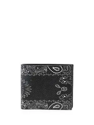 Philipp Plein Paisley-print Leather Wallet - Black