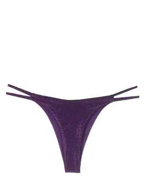 Philipp Plein Crystal-embellished Thong - Purple