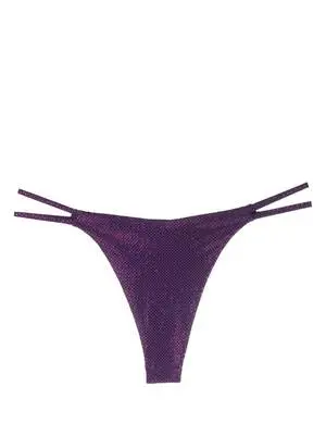 Philipp Plein Crystal-embellished Thong - Purple